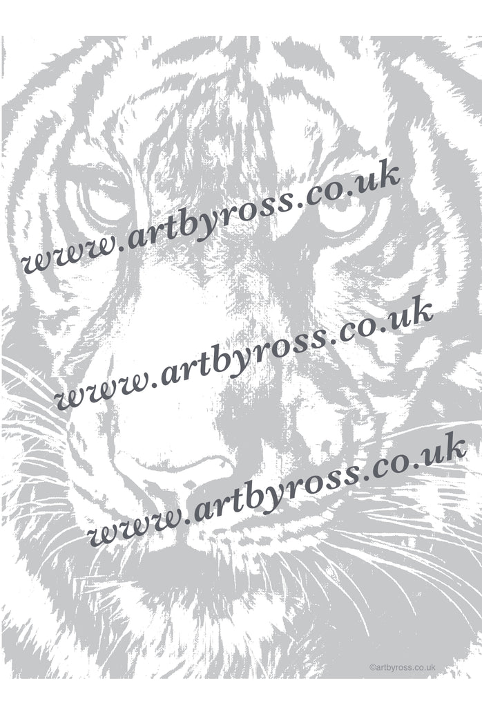 Tiger Colouring Page – Ross Art and Craft