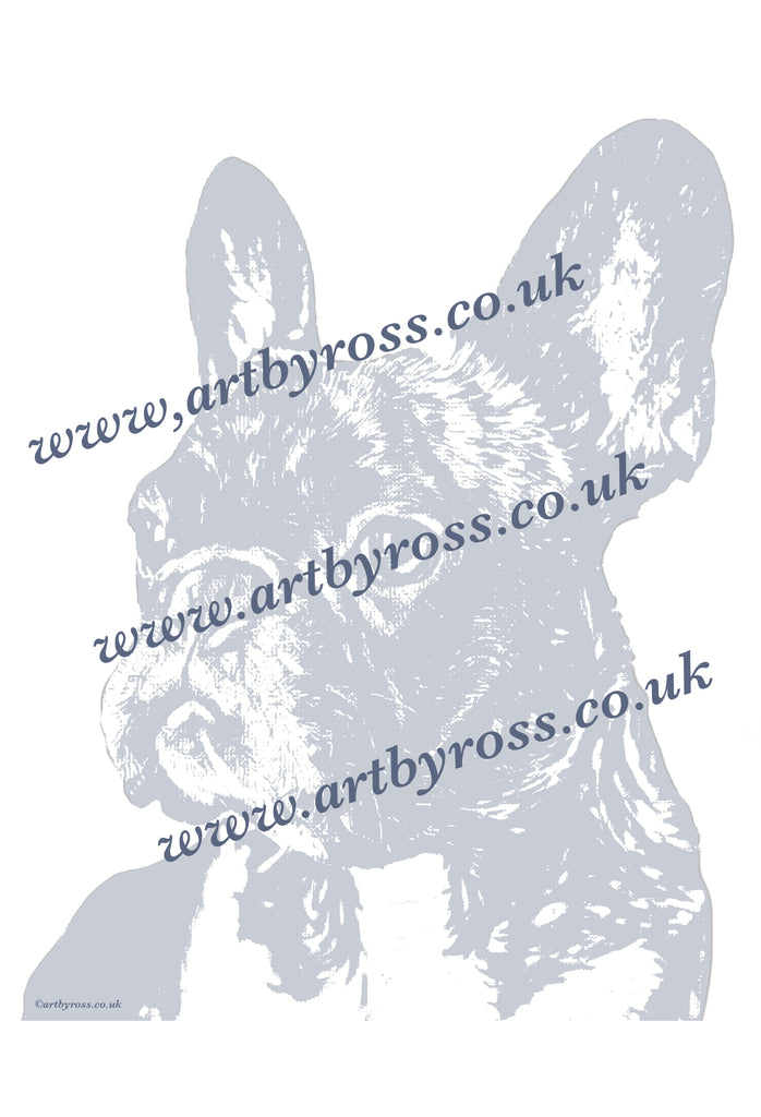 French Bulldog Colouring Page Digital Download – Ross Art and Craft